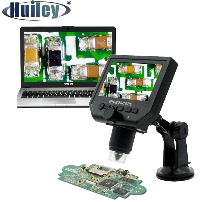 600x 3.6mp Usb Digital Microscope/aluminum Alloy Stand 4.3 Inches Hd ...