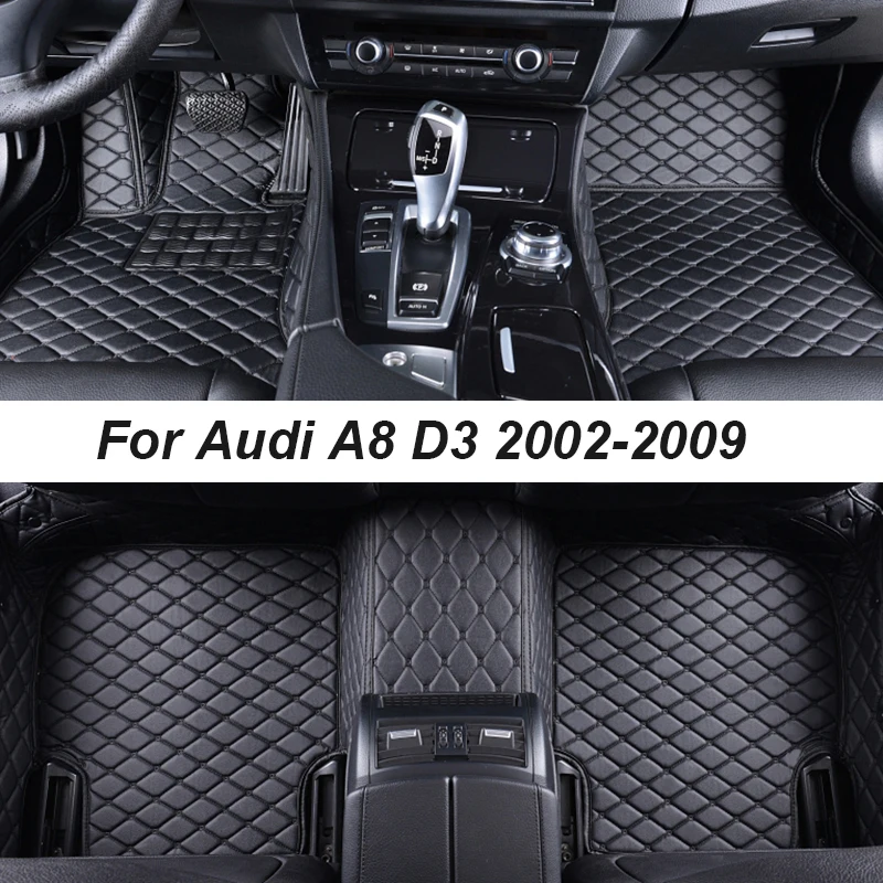 Car Floor Mats For Audi A8 D3 2002 2009 Auto DropShipping Center Interior Accessories 100 Fit Leather Carpets Rugs Foot Pads AliExpress