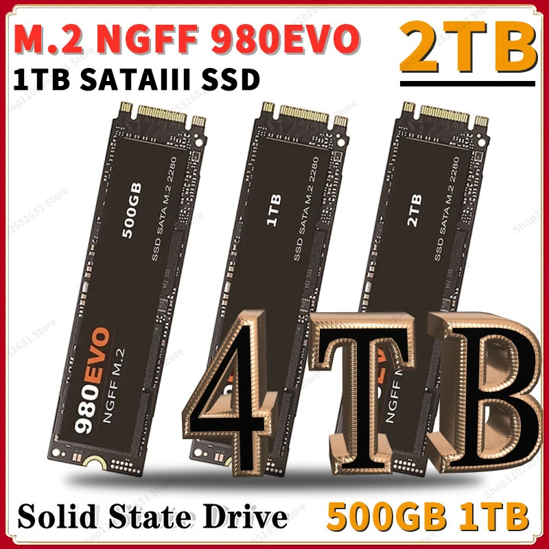 Original SSD 4TB 2TB 1TB Hard Disk Drive 500GB M2 SATA3 Internal Solid ...