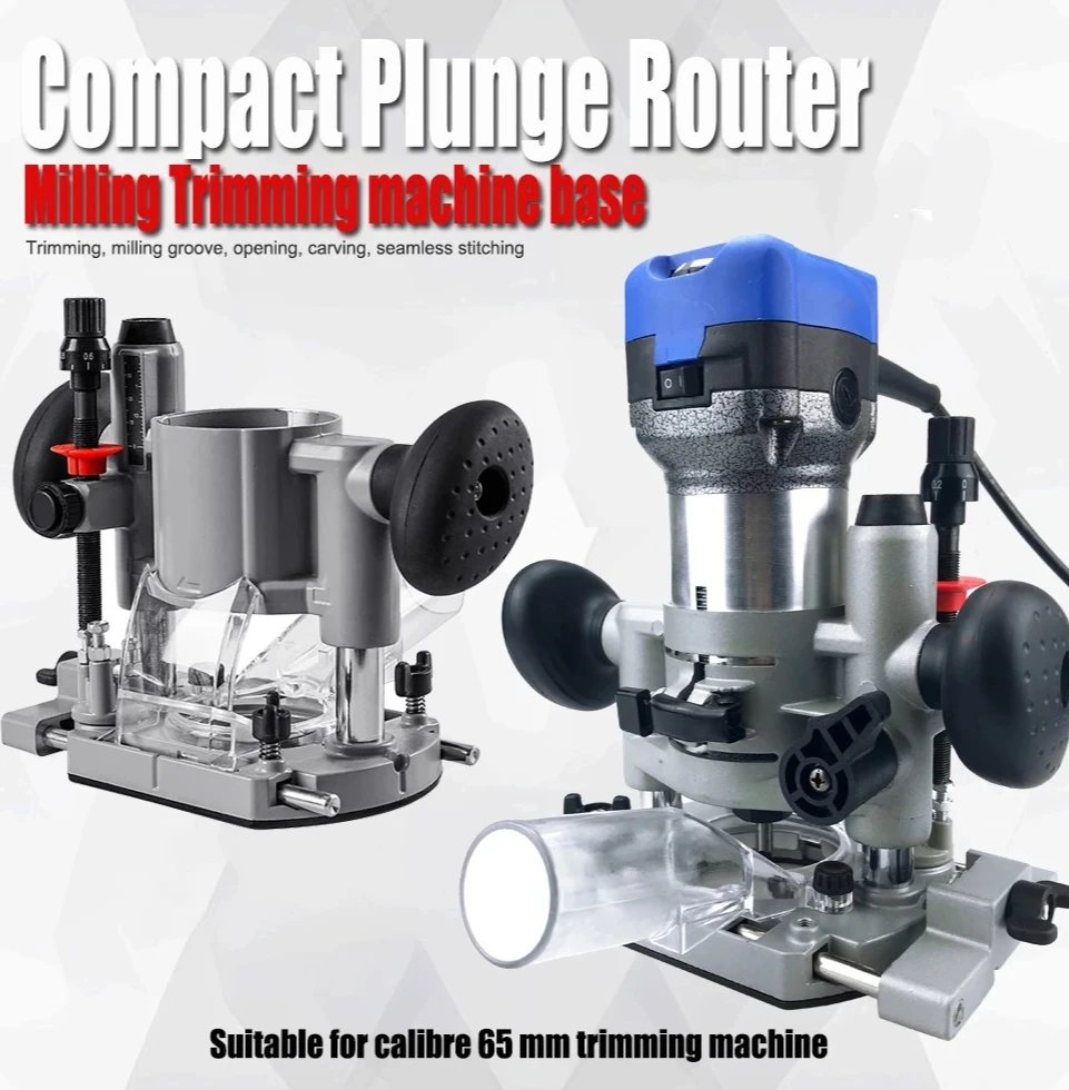 Compact Plunge Router Base for Trimmers, Aluminum Milling Bracket for ...