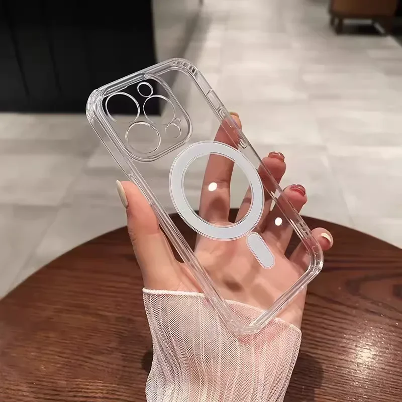 Luxury-For-Magsafe-Clear-Magnetic-Case-For-iPhone-15-14-13-12-11-Pro ...