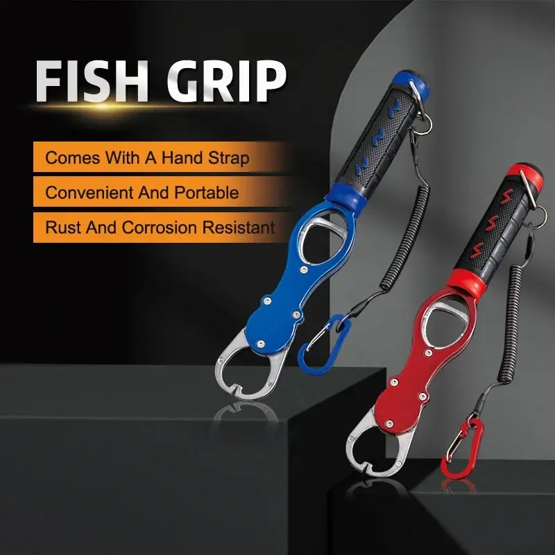 Fishing Lip Gripper Fish Plier Hand Grip Portable Aluminum Alloy ...