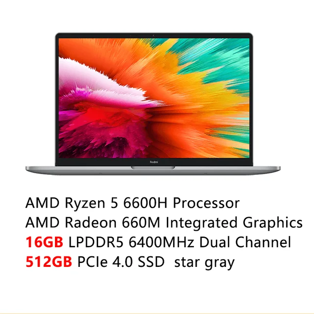 Xiaomi RedmiBook Pro 14 2022 Laptop AMD Ryzen R5 6600H/R7 6800H AMD ...
