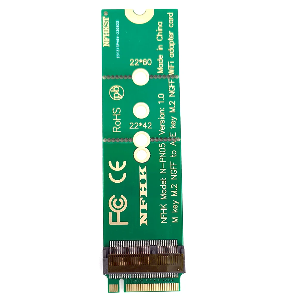 Carte réseau sans fil wi-fi, M.2 M key to A + E Key NGFF slot M2 NGFF ...