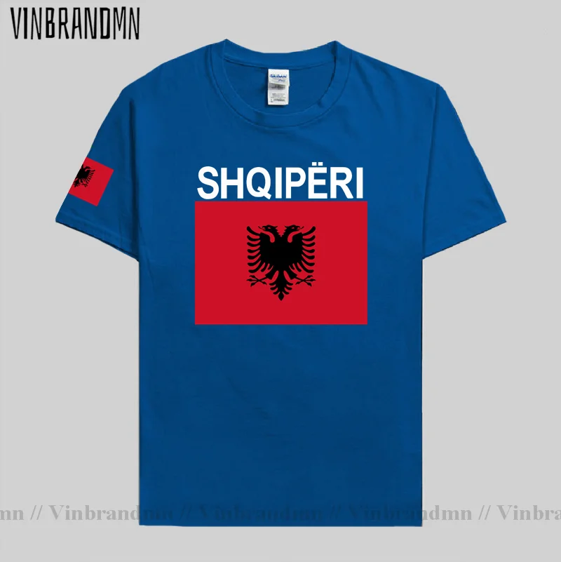 Albania Tshirt Nation Flag Design ALB Albanian Men T shirts Classic ...