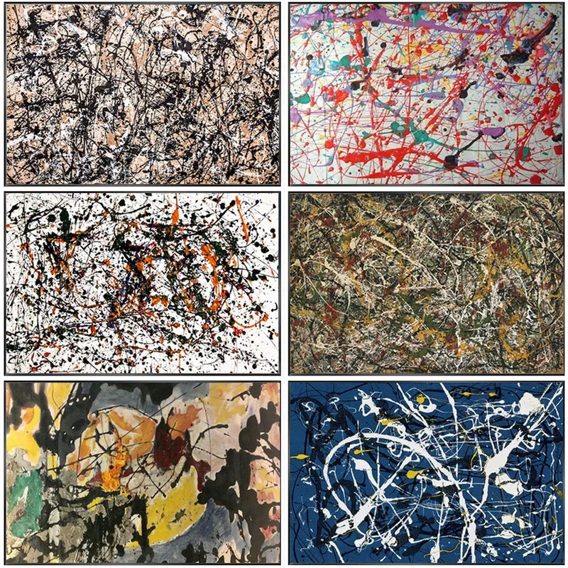 Jackson-Pollock-Abstract-Free-Line-Mural-Painting-Prints-Poster-HD ...