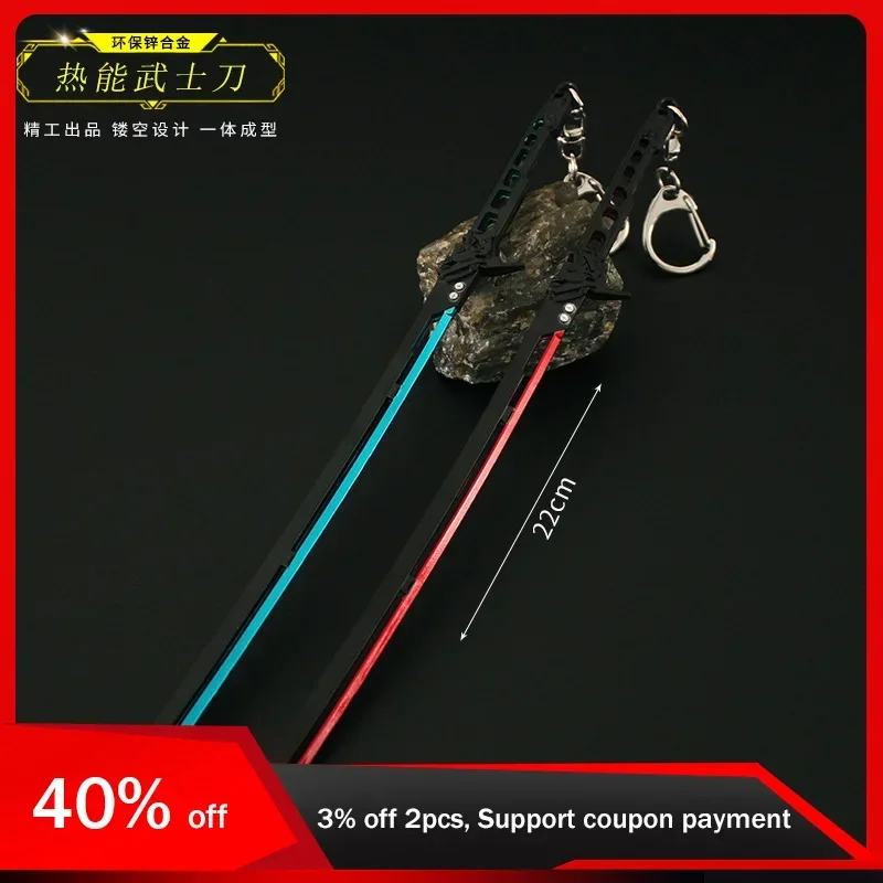 Cyberpunk-Game-Peripherals-Keychain-Thermal-Energy-Katana-Alloy-Keyring ...