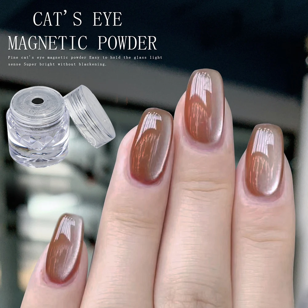 Silver-Cat-Eye-Magnetic-Nail-Powder-White-Glitter-NailArt-Mirror-Chrome ...