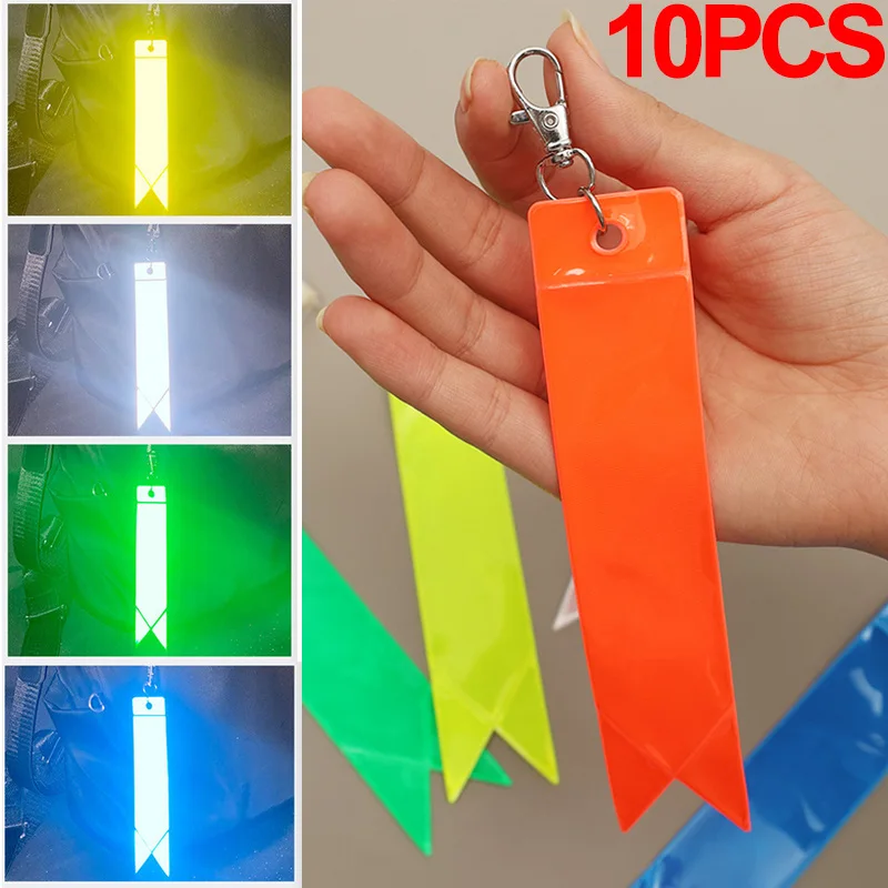 1-10PCS-Reflective-Keychain-Bag-Pendant-High-gloss-Night-Reflector ...