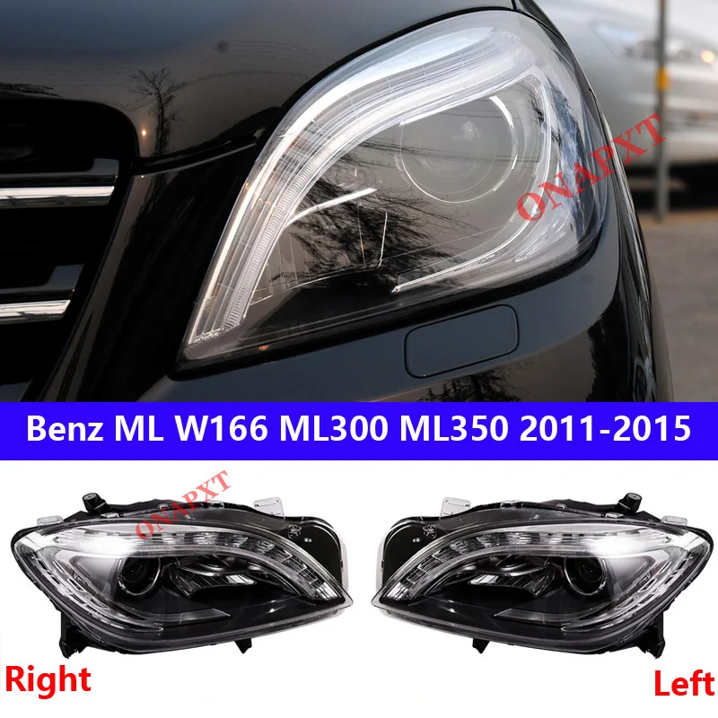 Car Front LED Headlight Assembly For Benz ML W166 ML300 ML350 2011-2015 ...