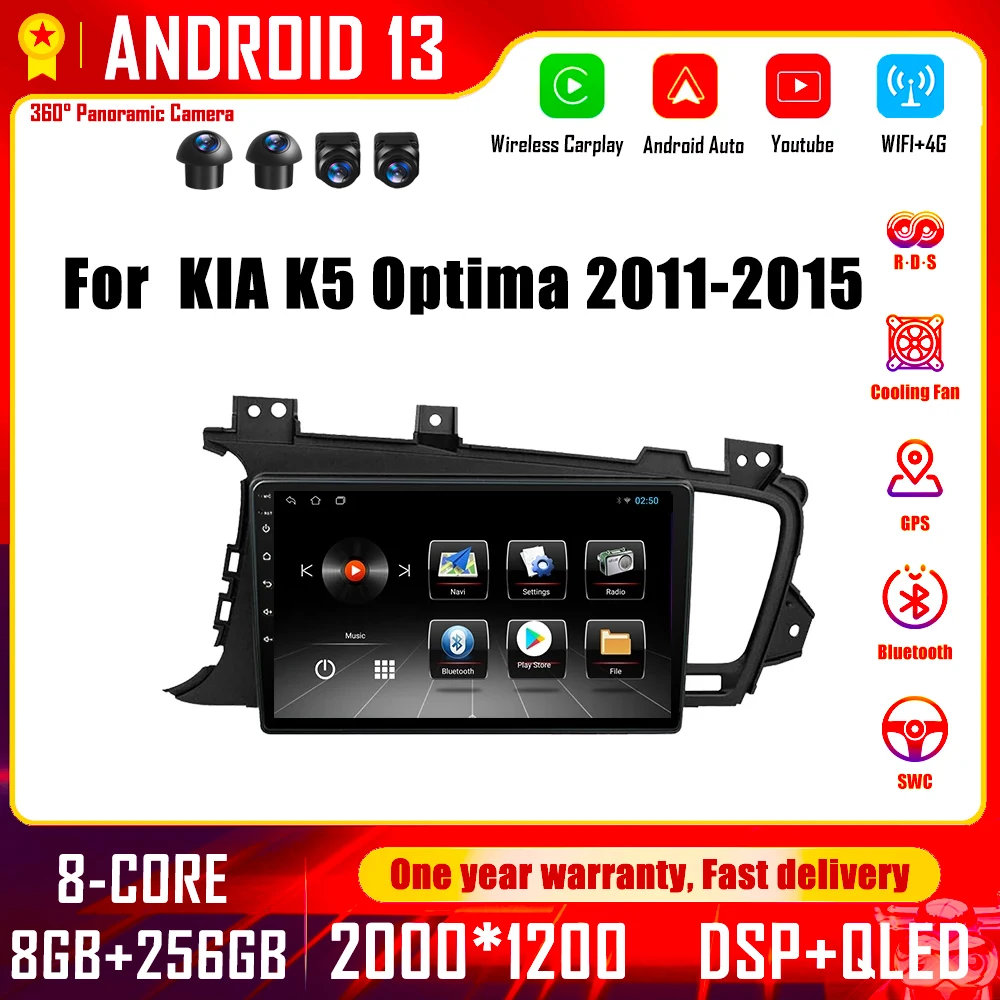 Android-13-For-KIA-K5-Optima-2011-2015-Multimedia-Car-Player-GPS-Radio ...