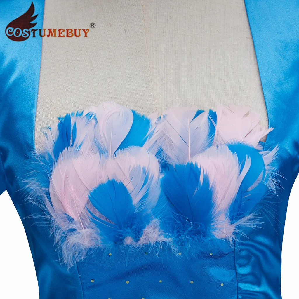 Rosella Cosplay Costume Princess Blue Peacock Dress Adult Women ...