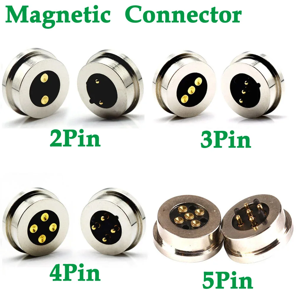 2-3-4-5P-waterproof-high-current-magnet-suction-spring-pogo-pin ...
