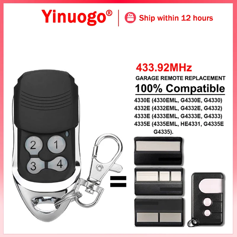 For-4330E-4332E-4333E-4335E-Garage-Door-Opener-433-92MHz-Remote-Control ...