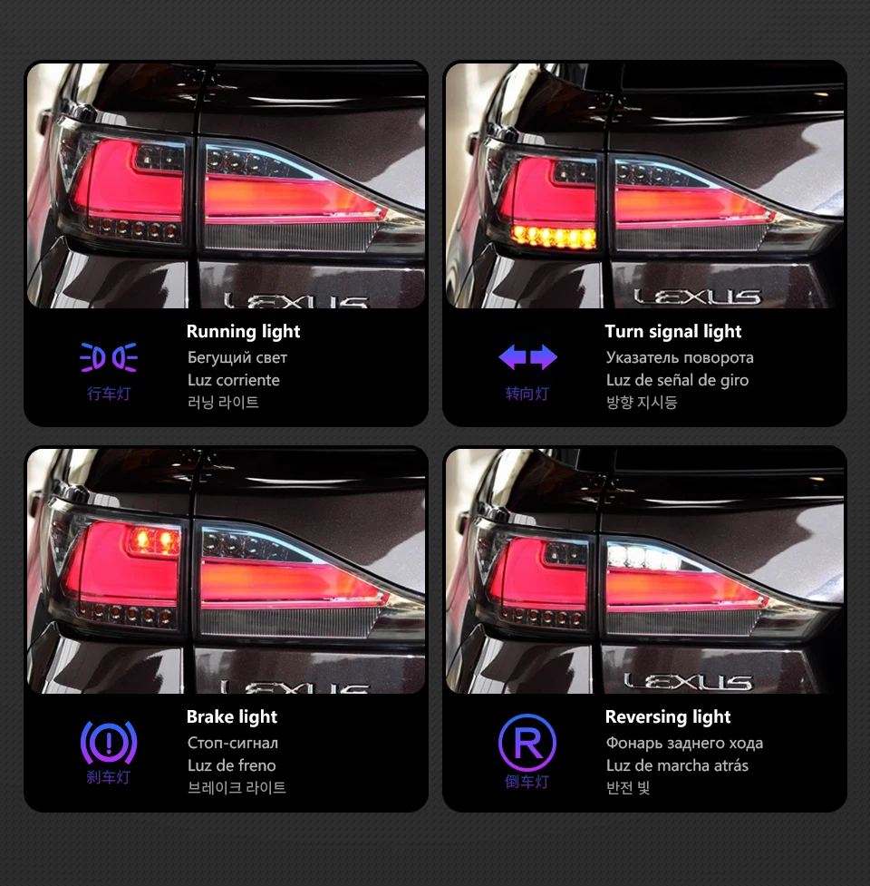 Lexus CT200H Tail Lights 2011-2017 CT200 LED Tail Lamp DRL Dynami Sign ...