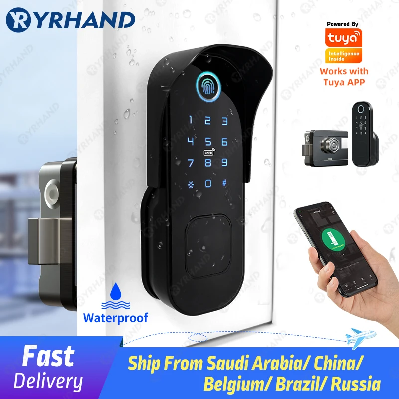 Tuya Smart Lock Waterdichte Wifi Vingerafdruk Velg Lock Smart Card ...