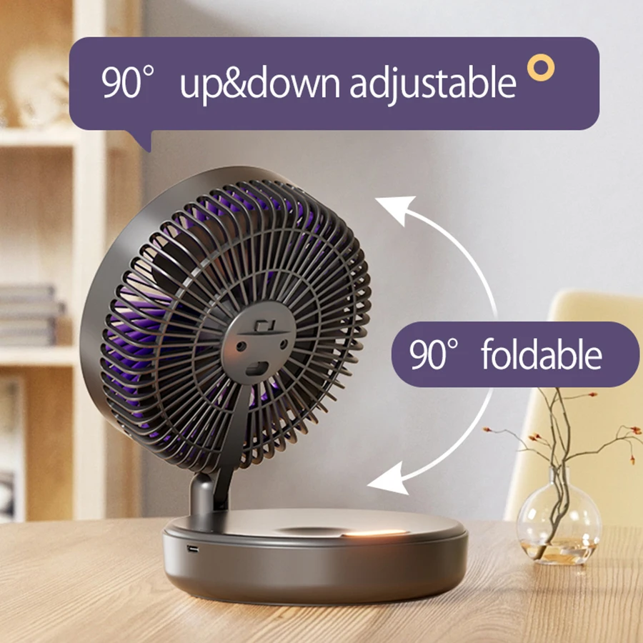2024 New 3IN1 5000mAh Rechargeable Portable Desktop Fan Wall Mounted ...