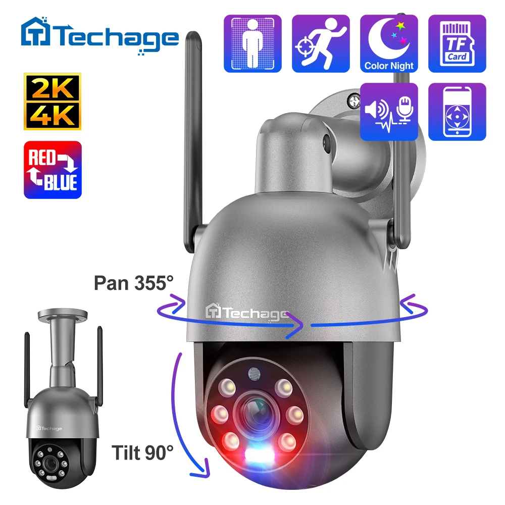 Techage-8MP-4K-2K-PTZ-Security-Wireless-IP-Camera-Video-Surveillance ...
