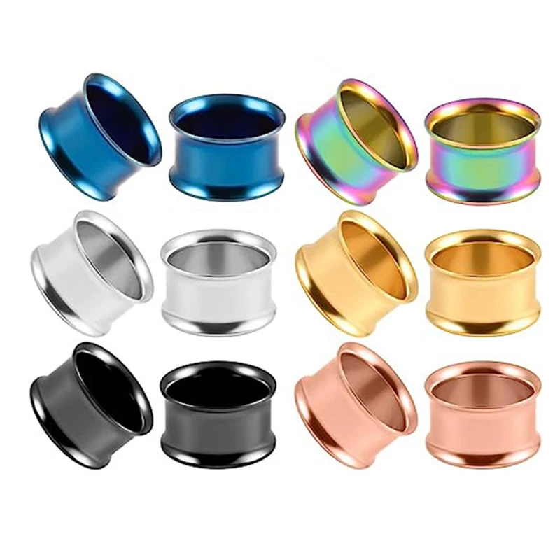 Set-of-12-pcs-Large-Double-Flare-Ear-Gauges-316L-Stainless-Steel ...