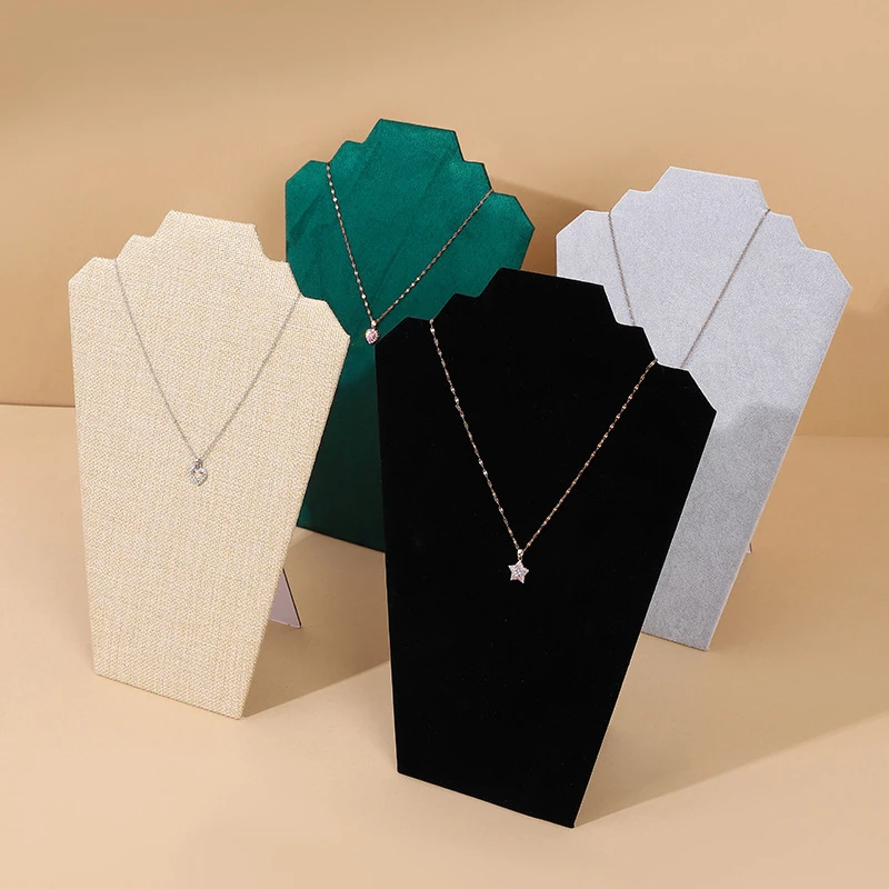 Estante-de-exhibici-n-de-collar-de-franela-colgador-de-joyer-a-cadena ...