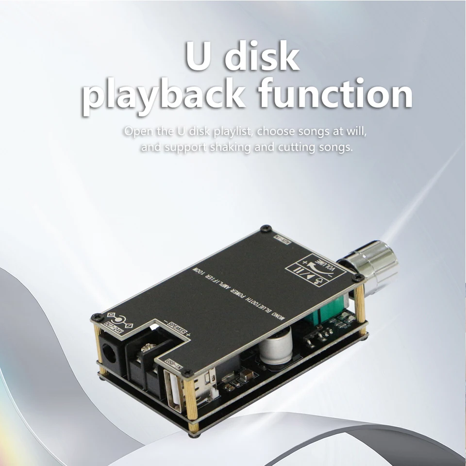 Bluetooth Mono Amp Amplifier Board Daakro ZK-1001B Bluetooth Amplifier ...