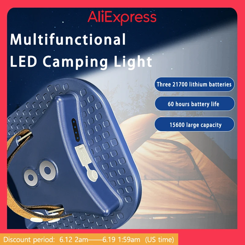 15600maH-80W-Upgraded-Rechargeable-LED-Camping-Strong-Light-Magnet-Zoom ...