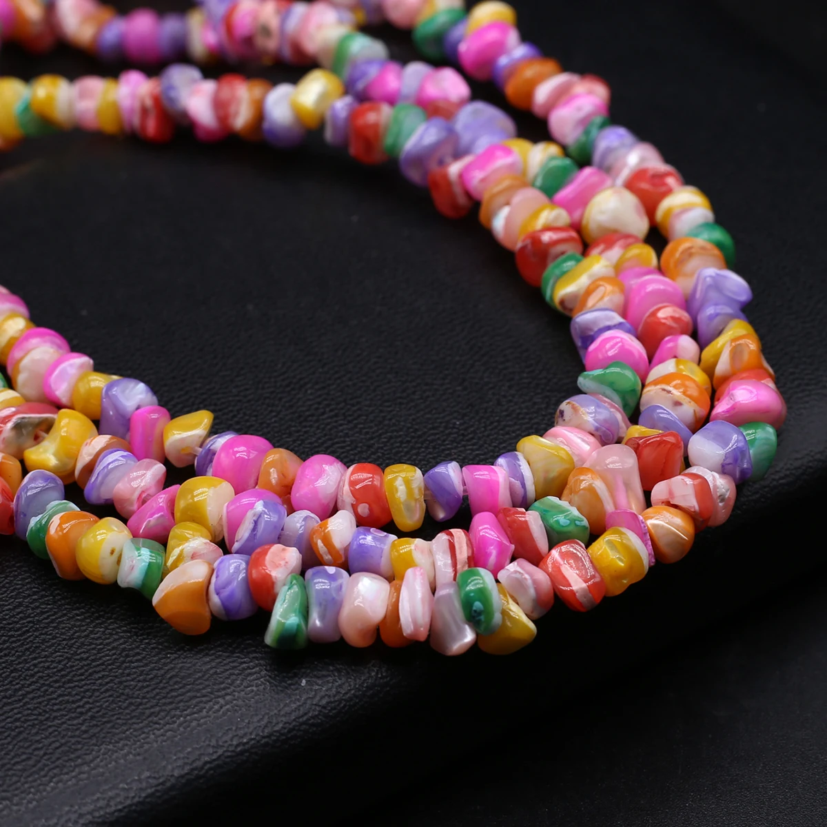 Natural-Freshwater-Shell-Beads-Dyed-Irregular-Rainbow-Irregular-Bead ...