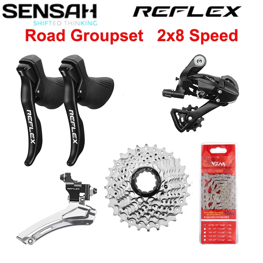 GENSAH-D-railleur-arri-re-et-avant-pour-v-lo-de-route-REFLEX-manette-de ...