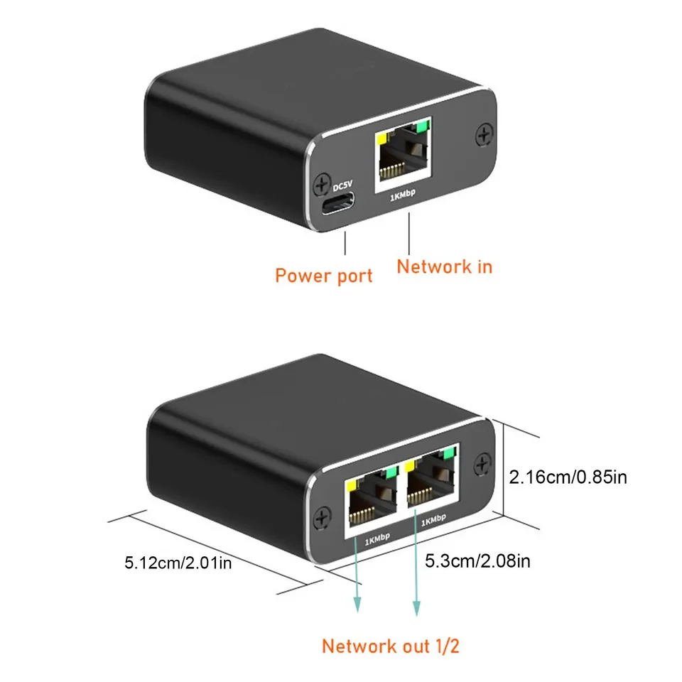 RJ45 Network Switch 1 To 4 Ethernet Splitter | Gigabit Internet Switch ...