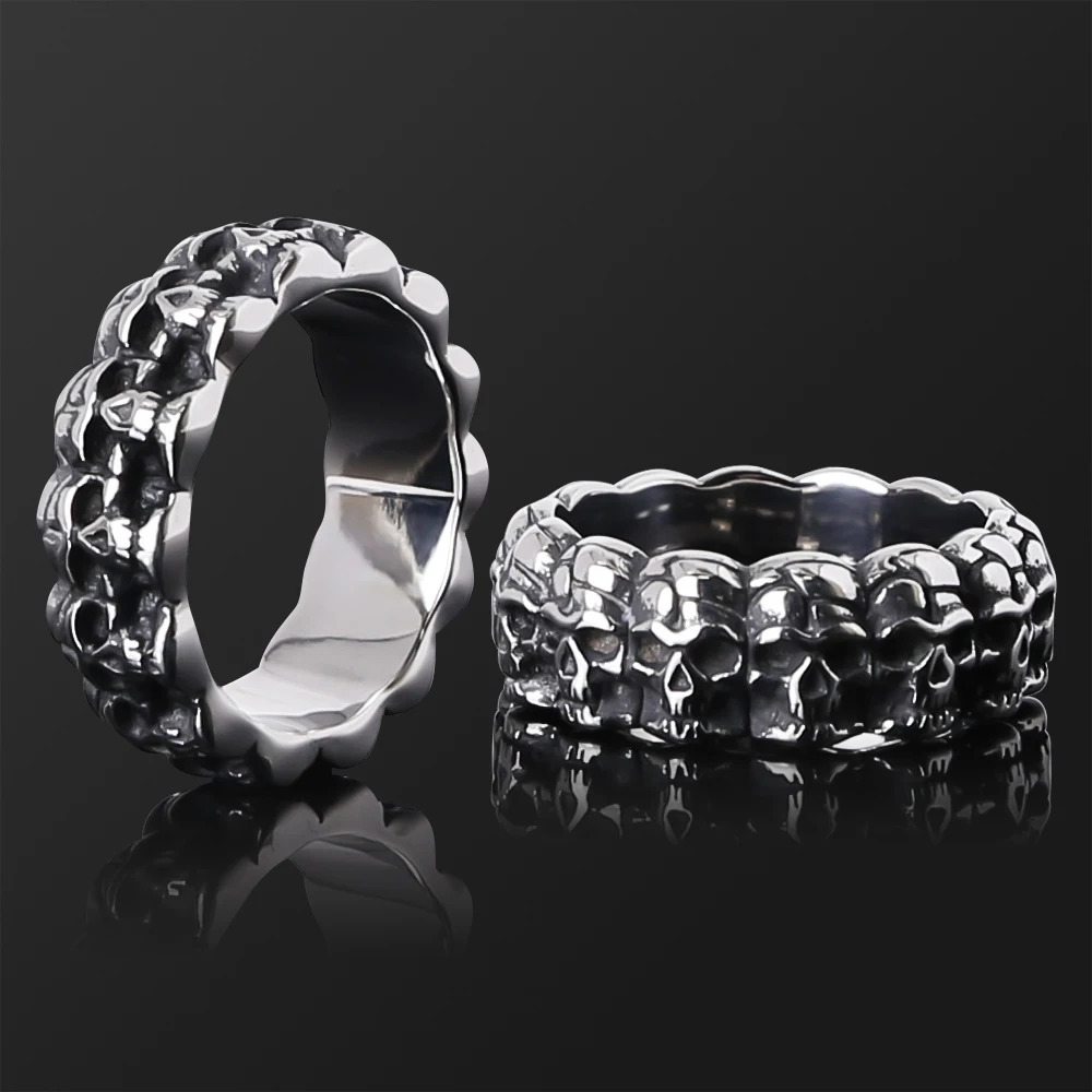 New-Stainless-Steel-Metal-Skull-Cock-Ring-Male-Bondage-Glans-Ring ...