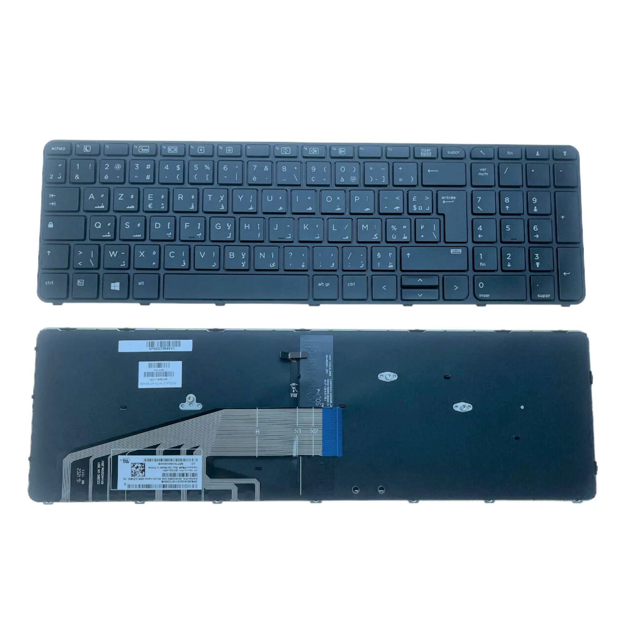 New/orig Arab Laptop Backlit Keyboard For Hp Probook 450 G3 450 G4 455 ...
