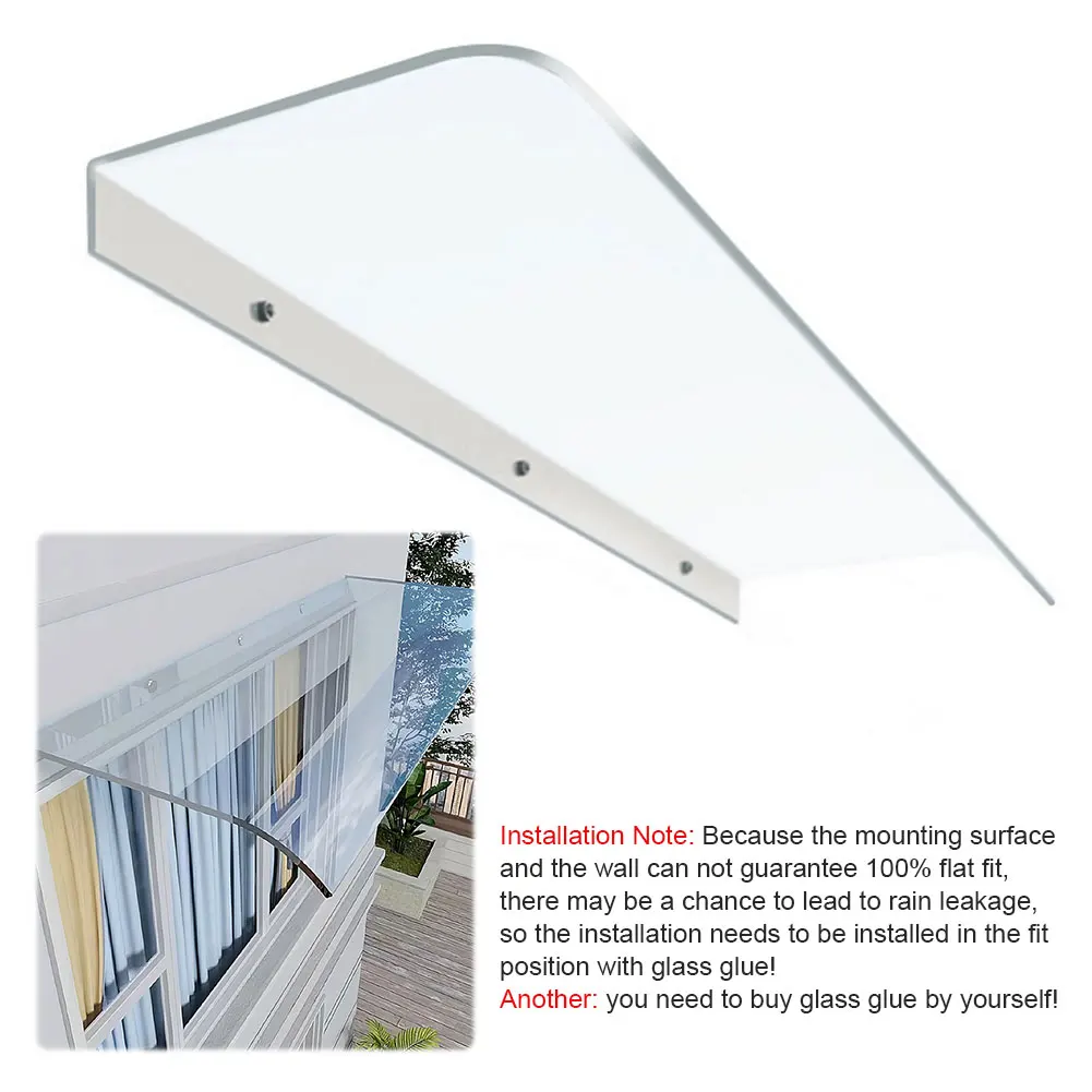 Window Door Wall Canop No Bracket Window Awning Canopy Transparent ...