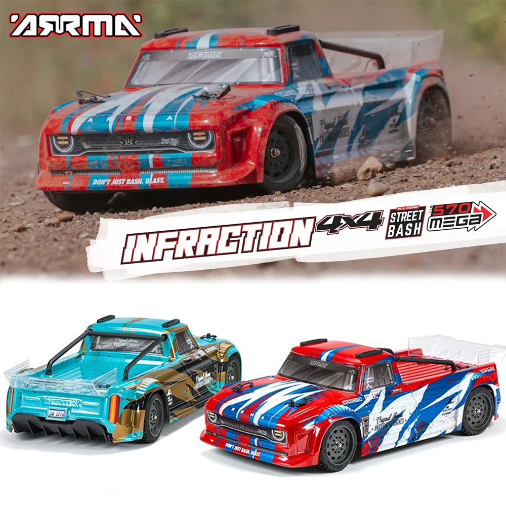 NEW-ARRMA-ARA4215V3-INFRACTION-1-8-RC-Electric-Remote-Control-4WD-Flat ...