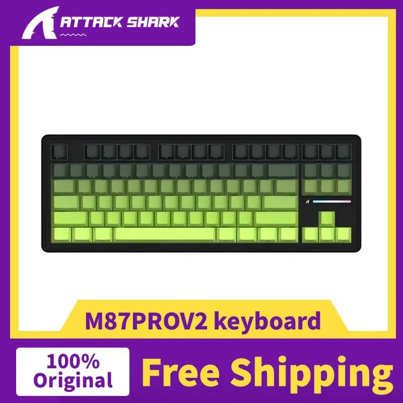 Attack Shark M87 PRO Mechanical Gaming Keyboard Wireless Tri-Mode Hot ...