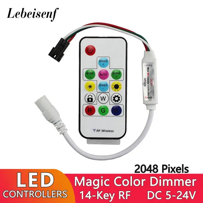 SP103E LED Magie Farbe Controller 2048 Pixel Dimmer DC5 24V mit 14 ...