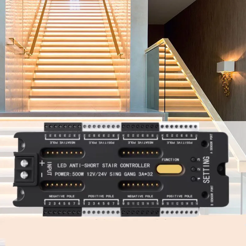 32-Channels-Led-Stair-Lights-PIR-Motion-Sensor-Controller-For-Automatic ...
