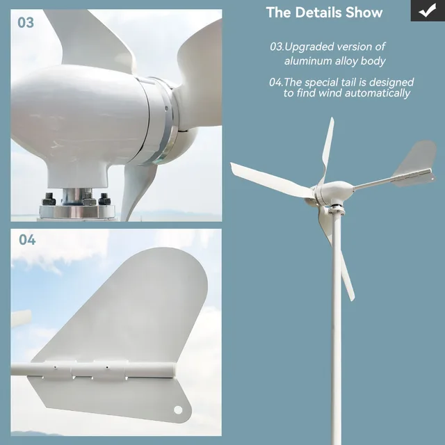 Energy Sources Electric Power Generator 12v 24v 48v Wind Turbine 3kw 3 ...