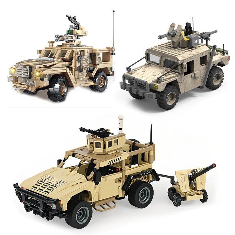 MOC Military Hummer Building Block Lightning Protection Armored Vehicle ...