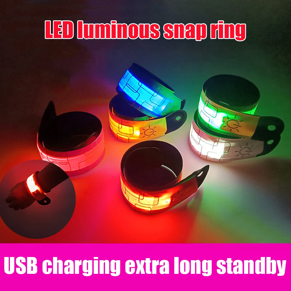 Compression bras,Brassard réfléchissant à LED,Rechargeable par USB ...