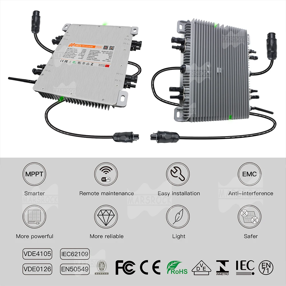 Ip67 deye 2000w solar micro inversor 20 60v dc para ac 184 265v mppt ...