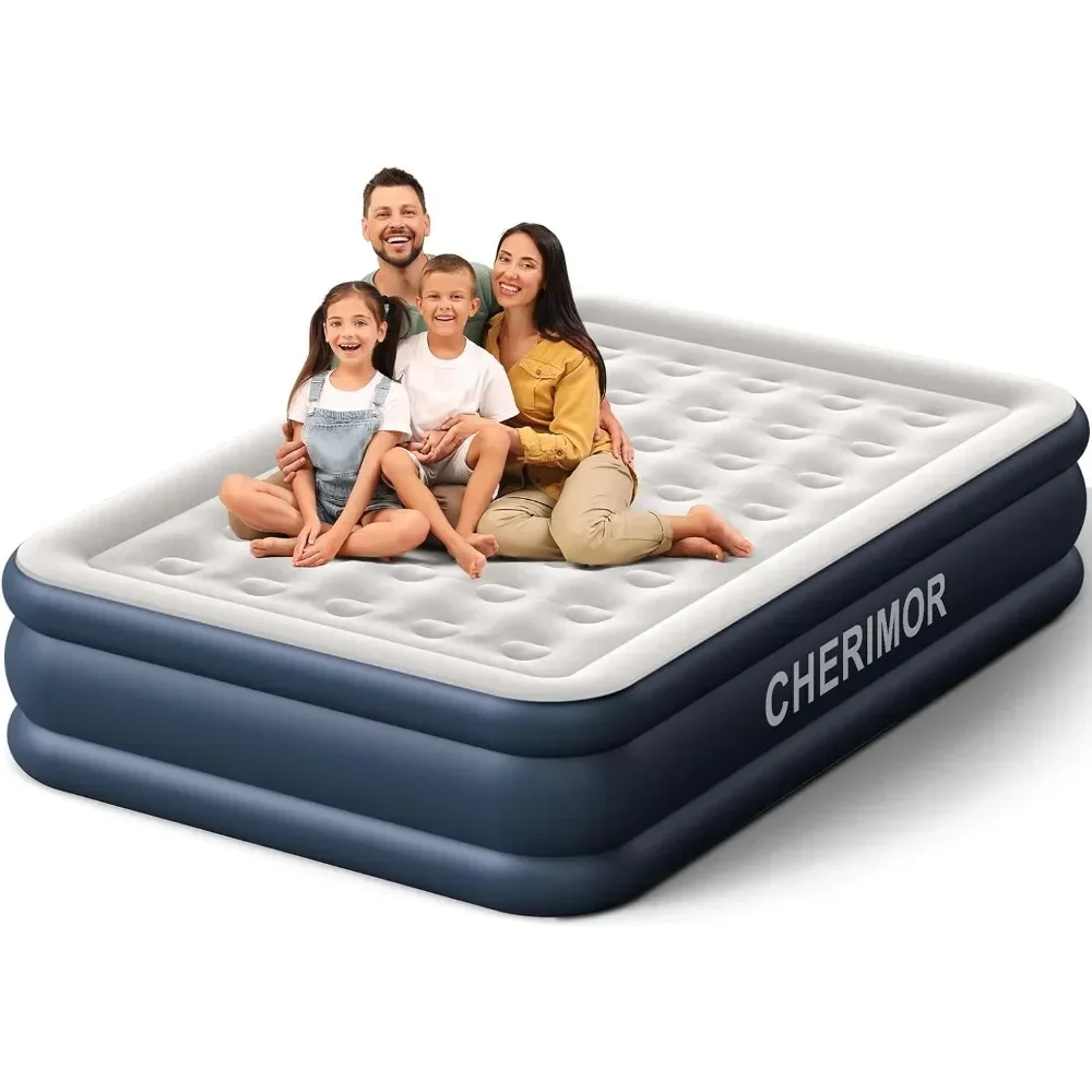 Air-Mattress-with-Built-in-Pump-Thicken-Sturdy-Inflatable-Mattress-for ...
