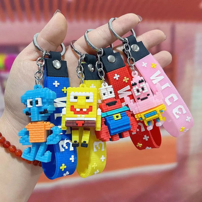 Spongebob Squarepants Anime Figures Keychain Patrick Star Squidward ...