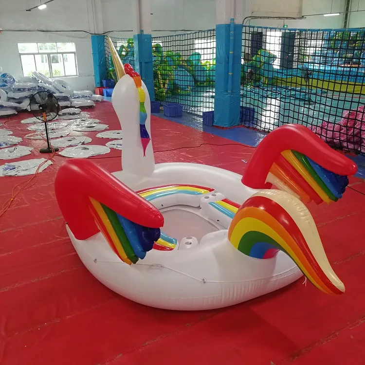 Inflatable Large Unicorn Floating Row Floating Bed Pad PVC Inflatable ...