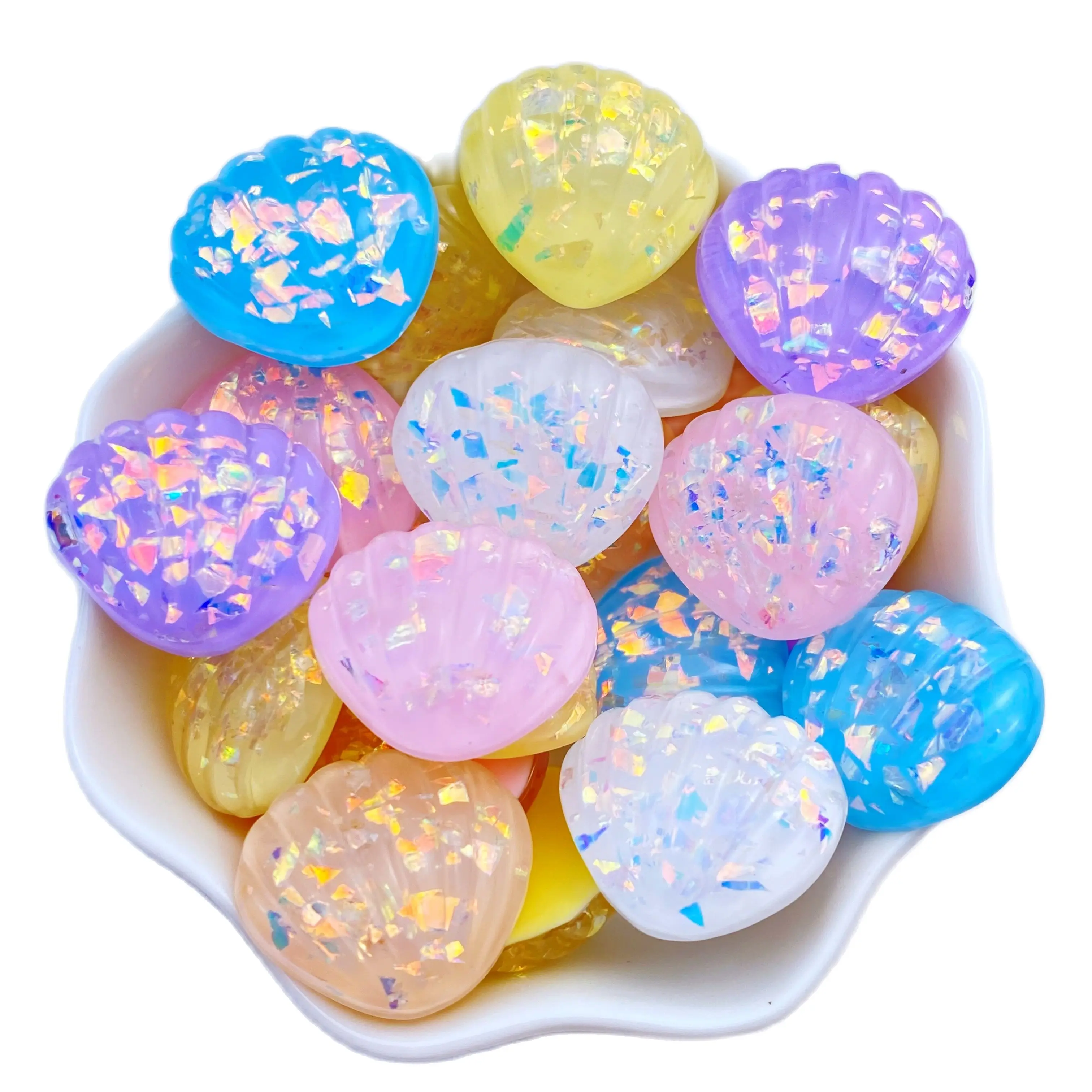 10Pcs-New-Cute-Resin-18-21mm-Mini-Shiny-Shells-Series-Flat-Back ...