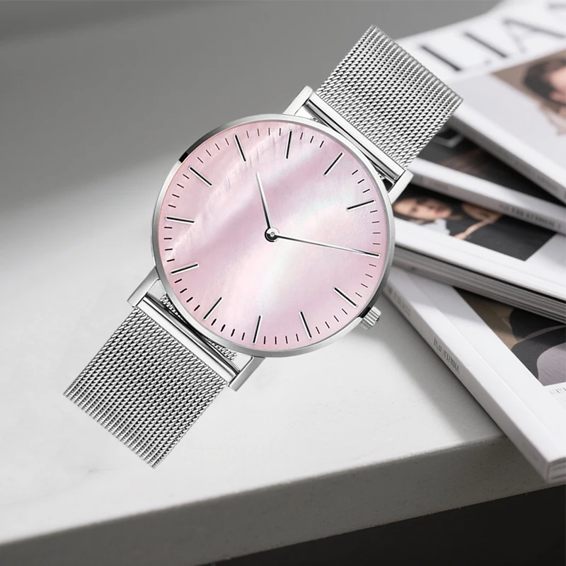 Women Watches Fashion Luxury Alloy Quartz Watches for Woman Metal Mesh ...