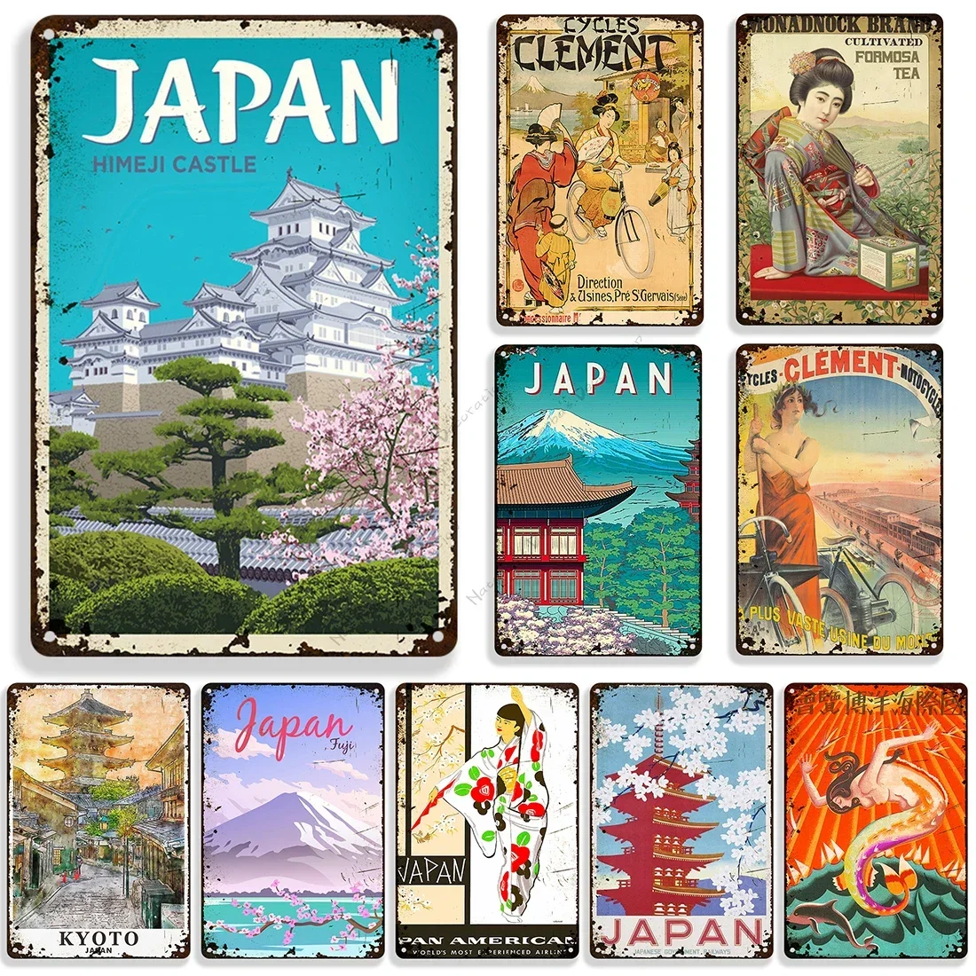 Japan Metal Tin Sign Metal Poster Decorative Plate Vintage Metal Plaque ...