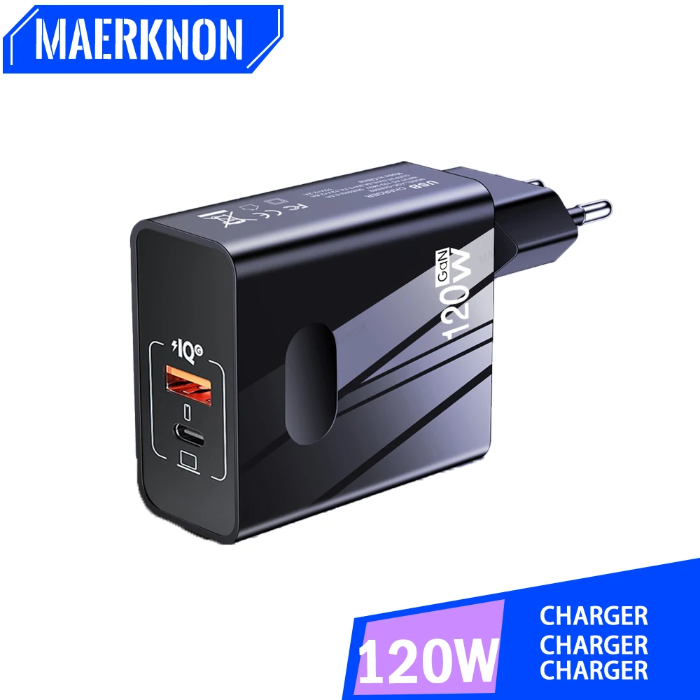 120W-GaN-USB-Charger-Fast-Charging-Type-C-Mobile-Phone-Power-Adapter ...