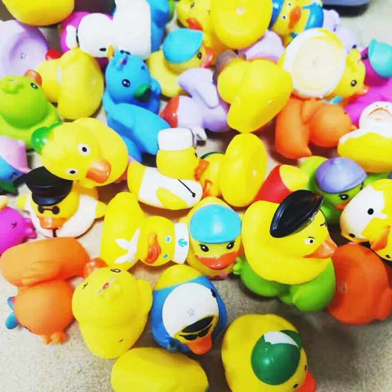 5 30 Stks/partij Rubber Eenden Baby Bad Toys Kids Douche Bad Speelgoed ...