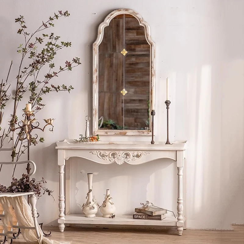 Entrance-Living-Room-Console-Table-White-Porch-Side-Table-Modern ...