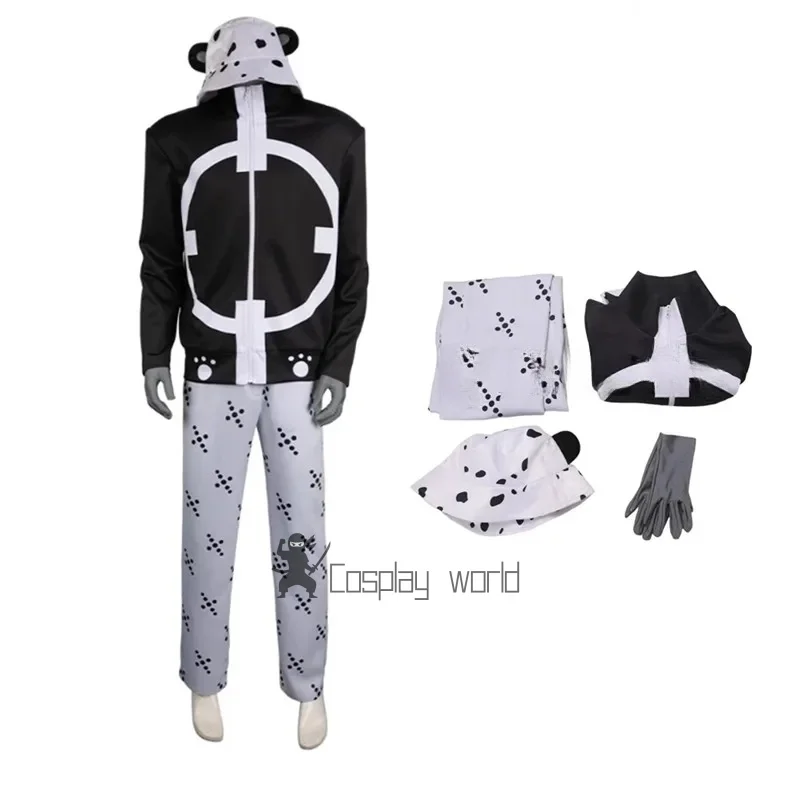 Anime Bartholemew Kuma Cosplay Costume Sorbet Kingdom Uniform Hat Full ...